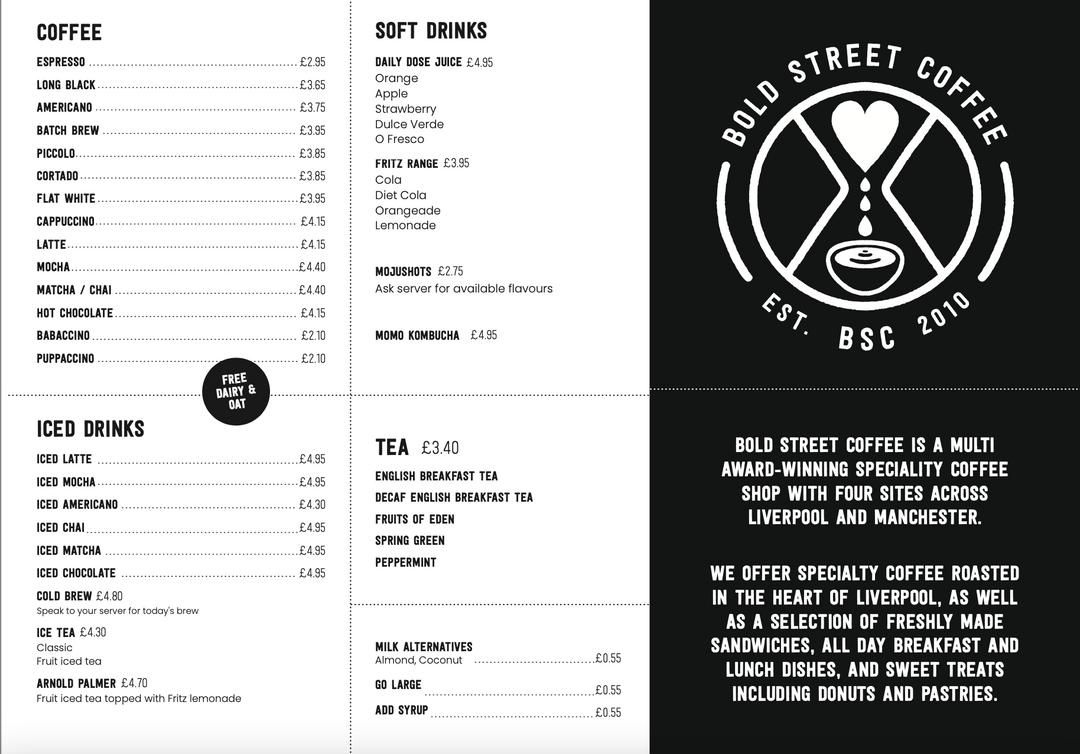 Menu – Bold Street Coffee